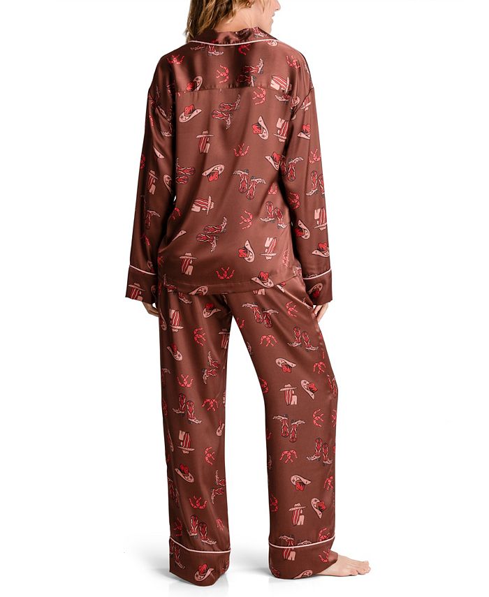 Midnight Bakery Women's Lingerie Carmella Satin 2 Piece Pajama Set - Macy's