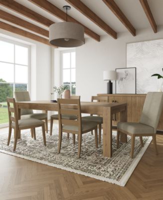 Davie Rectangular 7pc Dining Set (Table, 4 Ladder Side Chair & 2 ...