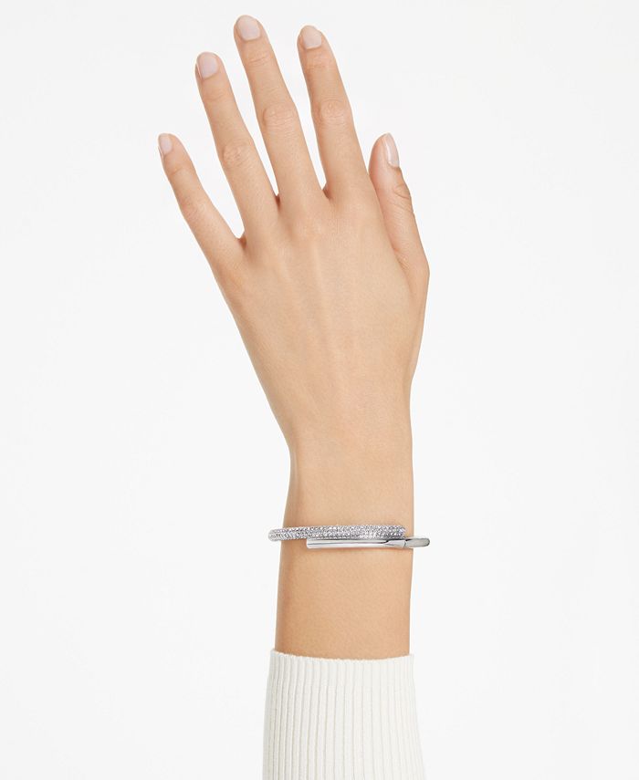 Swarovski Pavé Crossover Bangle Bracelet - Macy's