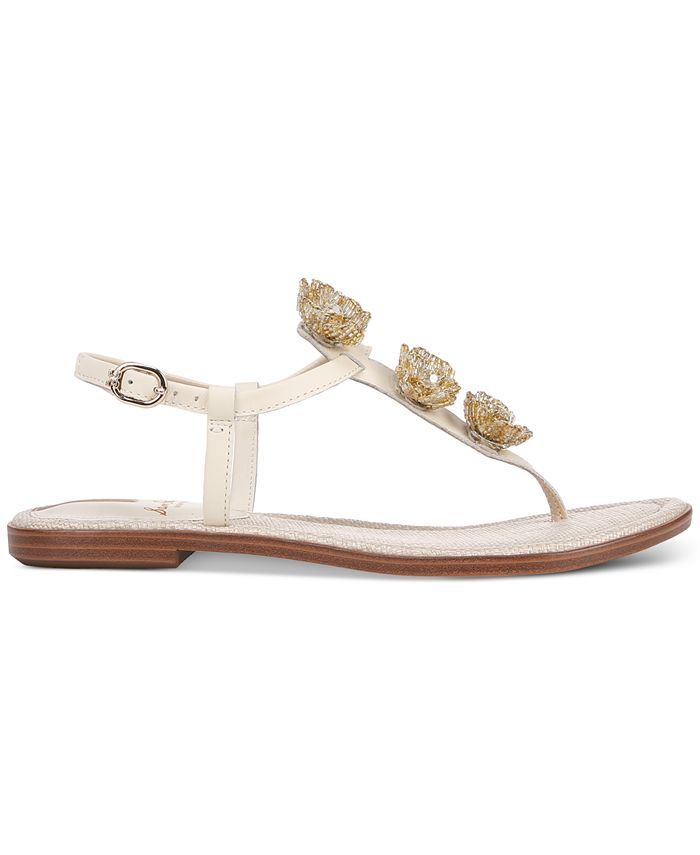 Sam Edelman Women's Gigi Flora Embellished Thong Sandals - Macy's