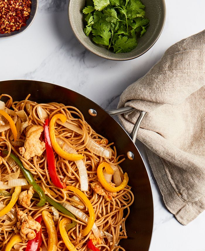 INFUSE Asian Carbon Steel 14" Open Wok - Macy's