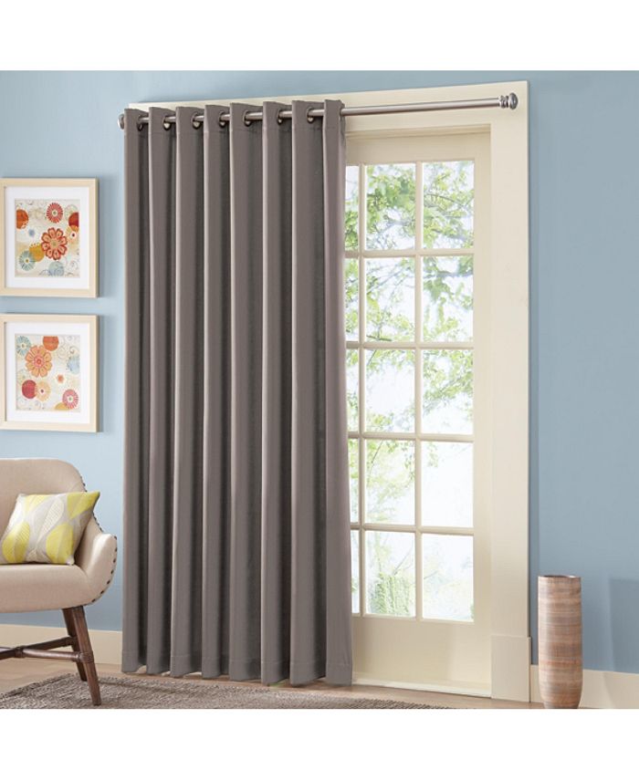Collections Etc Gramercy Patio Door Grommet Top Curtain Panel - Macy's