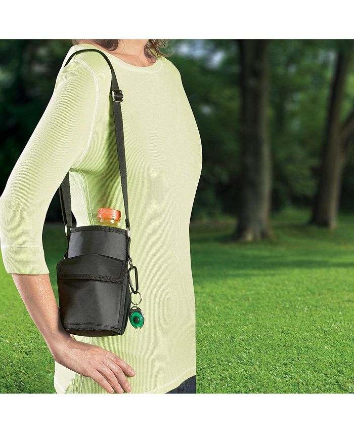 Collections Etc Water Bottle Holder with Extra-Long Adjustable Shoulder ...