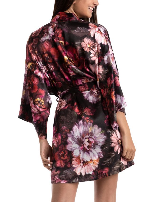 Midnight Bakery Women's Lingerie Amelie Satin Wrapper - Macy's