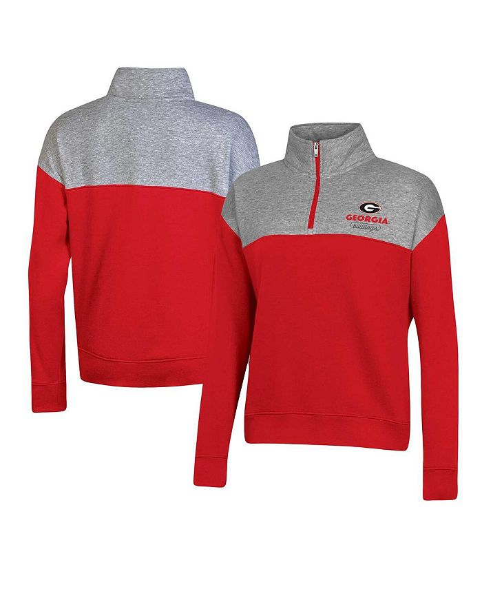 Champion Women's Red Georgia Bulldogs Color-Blocked Quarter-Zip ...