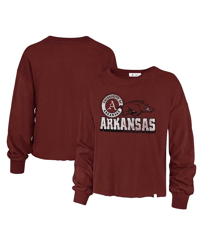 '47 Brand Women's Cardinal Distressed Arkansas Razorbacks Bottom Line ...