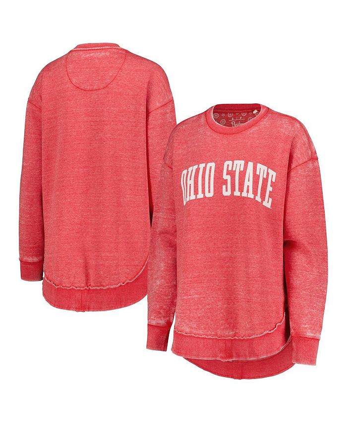 Pressbox Women's Scarlet Distressed Ohio State Buckeyes Vintage-Like ...