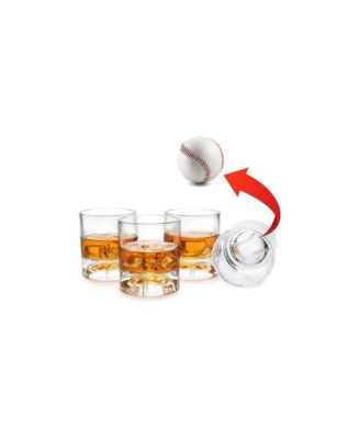 The Wine Savant Baseball Whiskey Glasses, Set of 4 - Macy's