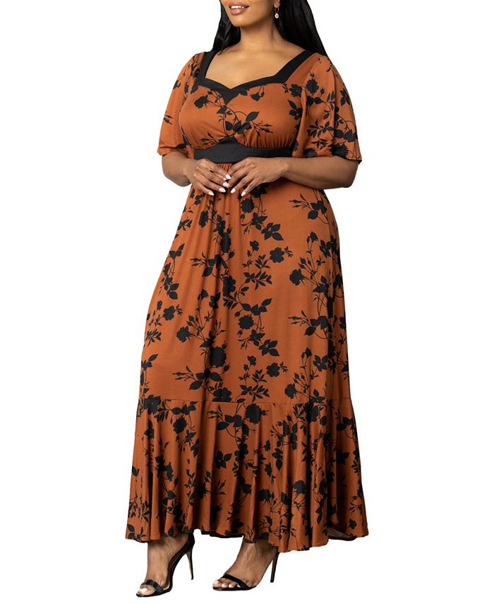 Kiyonna Plus Size Icon Maxi Dress with Sweetheart Neckline - Macy's