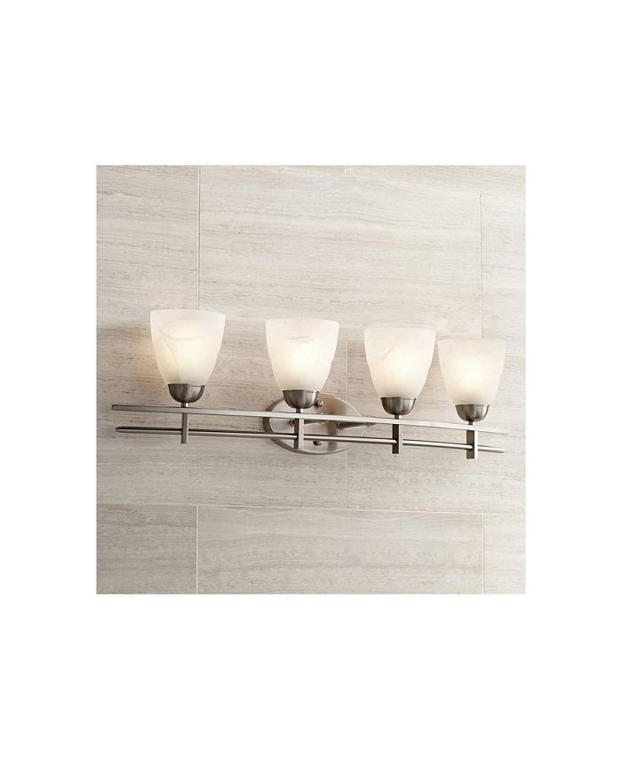 Possini Euro Design Art Deco Modern Wall Mount Light Brushed Nickel ...