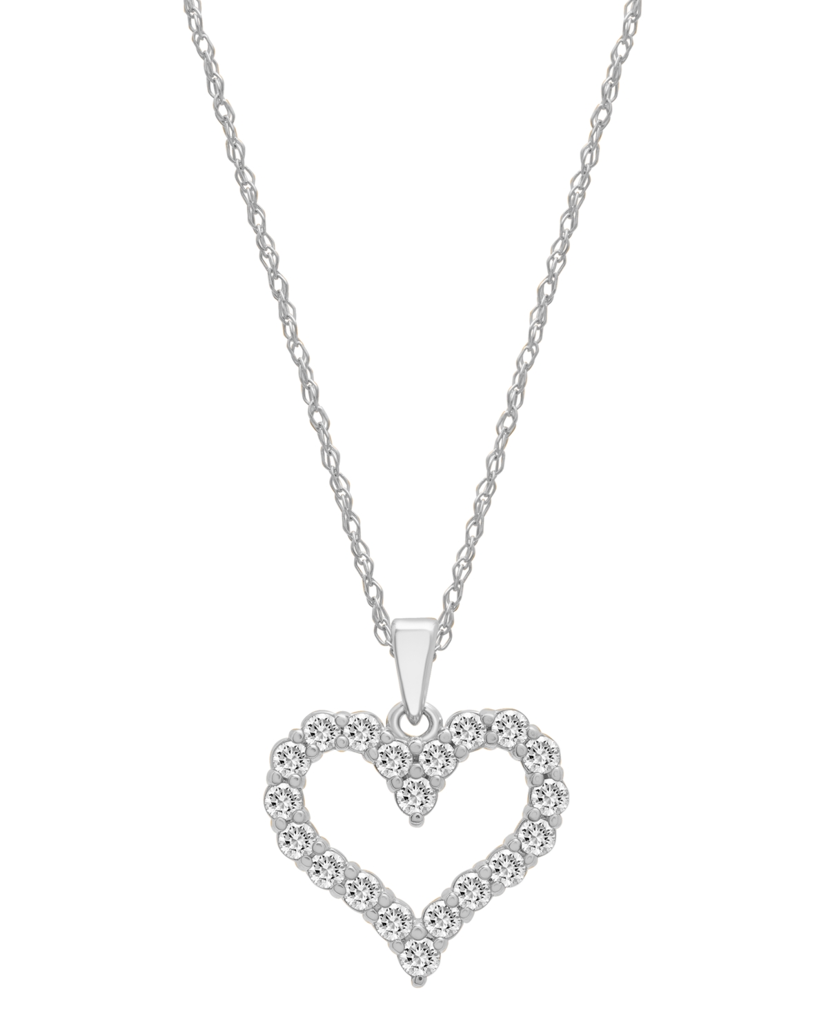 Click here for Diamond Open Heart Pendant Necklace (1/2 ct. t.w.)... prices