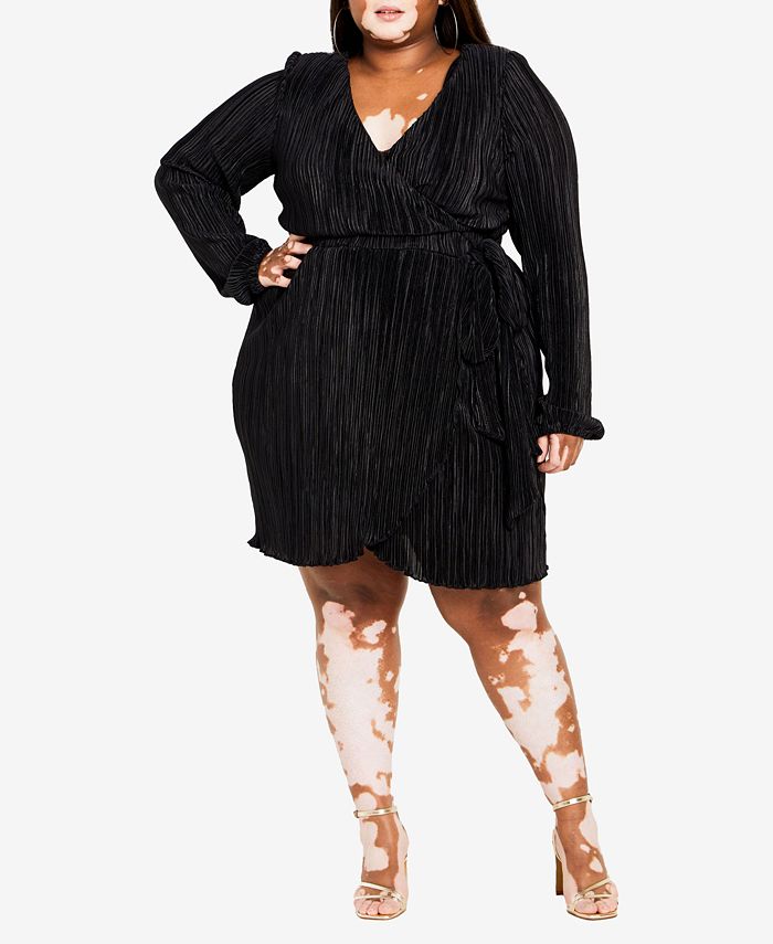 CITY CHIC Plus Size Macie V-neck Dress - Macy's