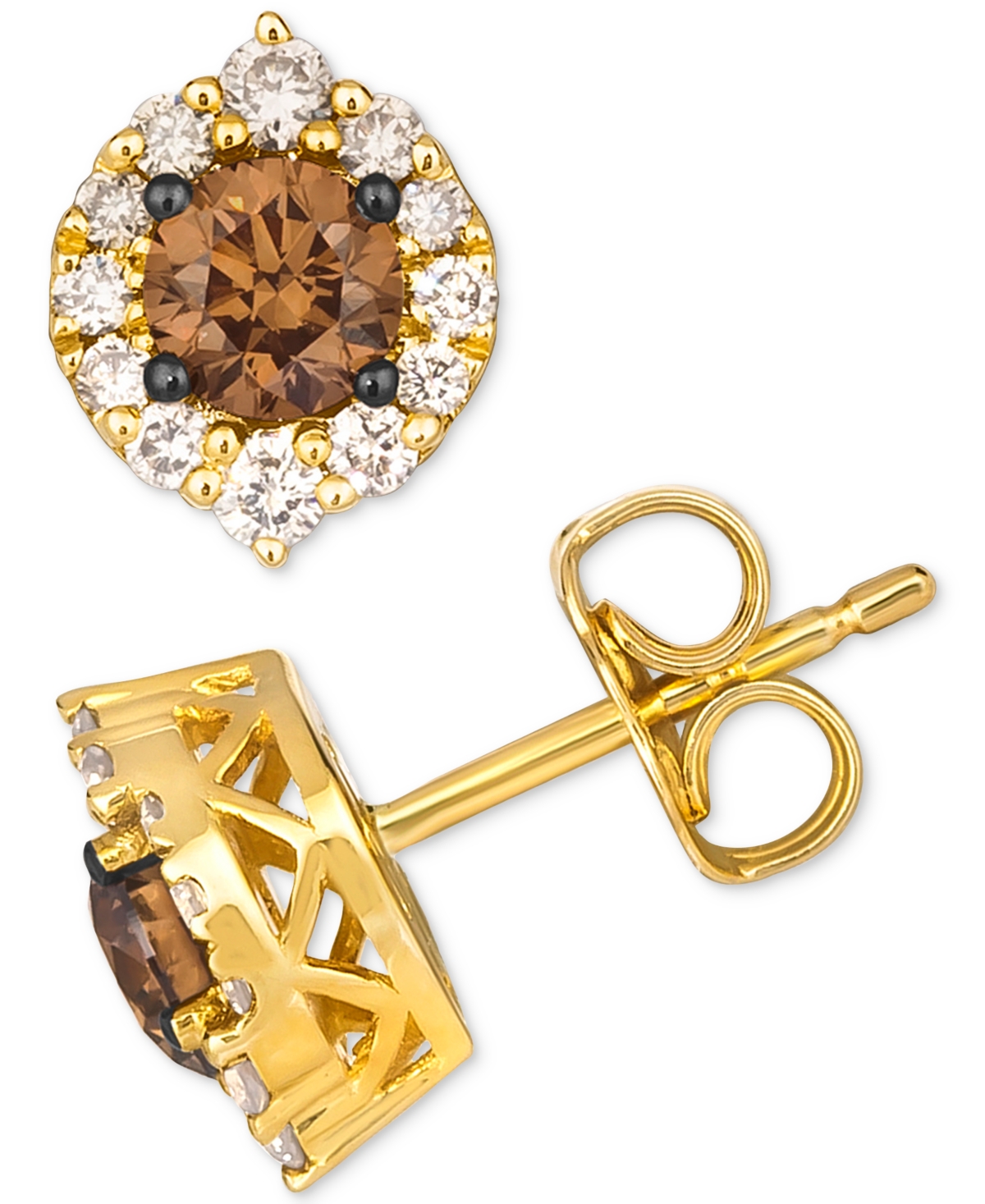 Click here for Le Vian Chocolate Diamond & Nude Diamond Halo Stud... prices