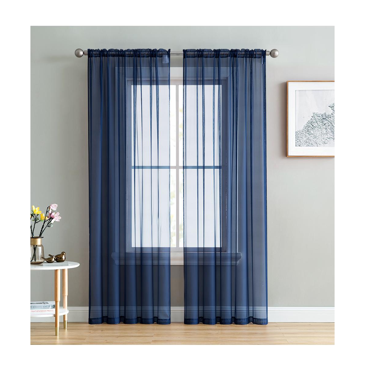 Click here for Hlc.me 2 Pack Sheer Voile Window Curtain Sheer Pan... prices