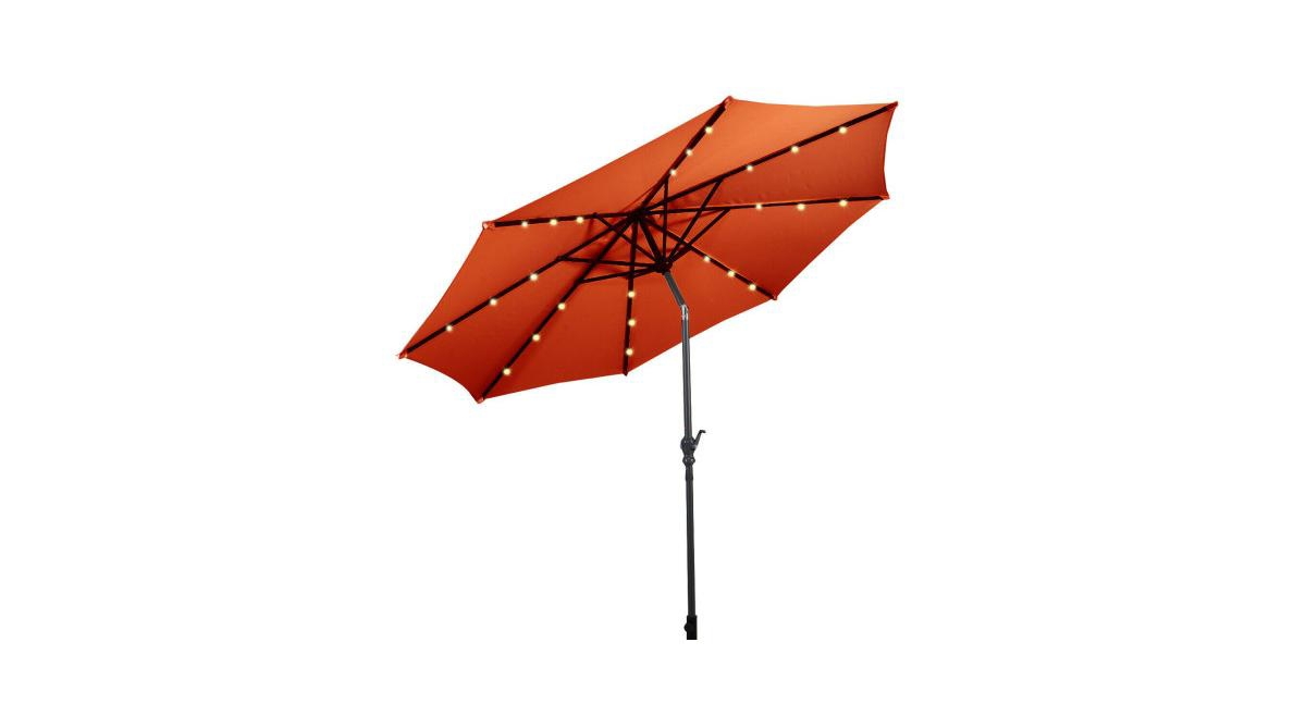 Click here for 10 ft Patio Solar Umbrella with Crank and Led Ligh... prices