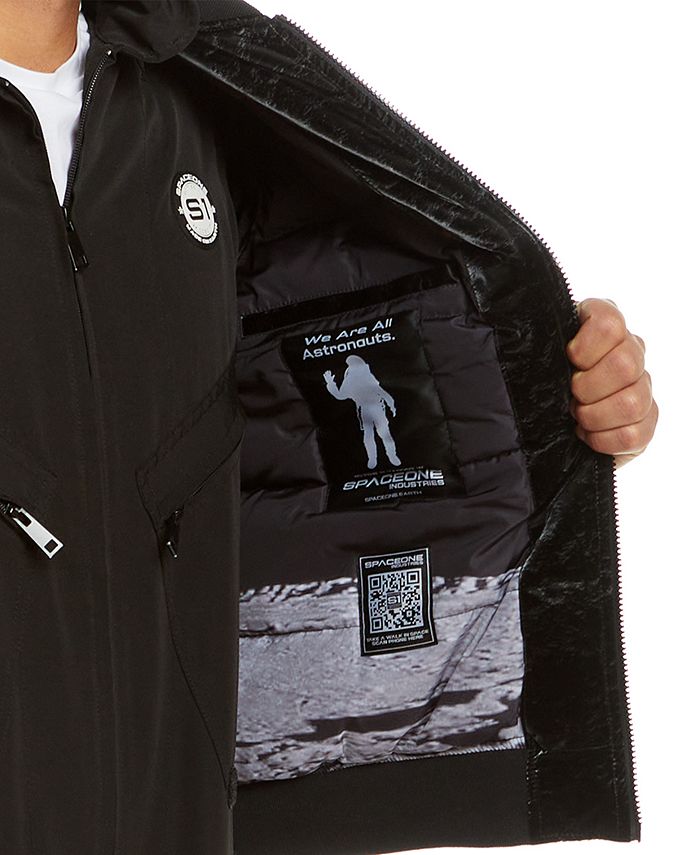 Space One Men's NASA-Inspired Bomber Jacket with Astronaut Interior ...