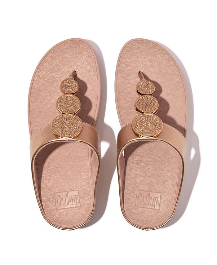 FitFlop Women's Halo Bead-Circle Metallic Toe-Post Sandals - Macy's