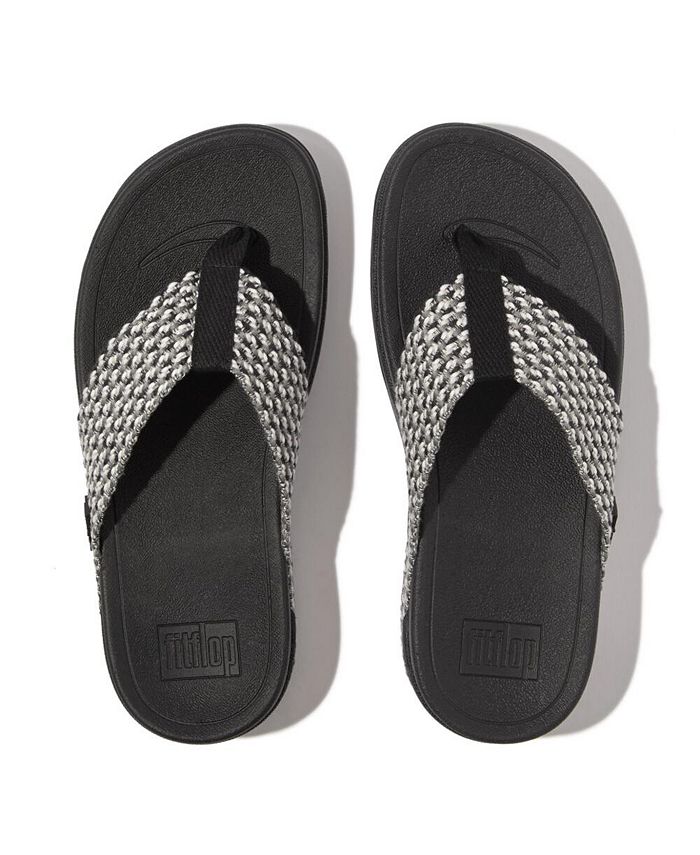 FitFlop Women's Surfa Multi-Tone Webbing Toe-Post Sandals - Macy's