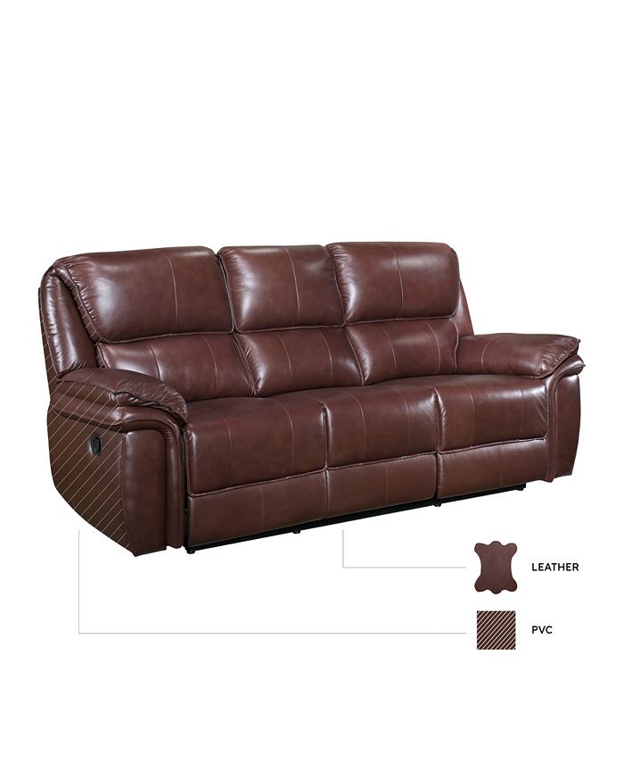 Homelegance White Label Colin 87" Leather Match Lay Flat Double ...