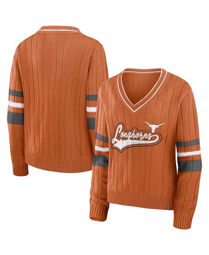 WEAR by Erin Andrews Women's Texas Orange Texas Longhorns Script Sleeve ...
