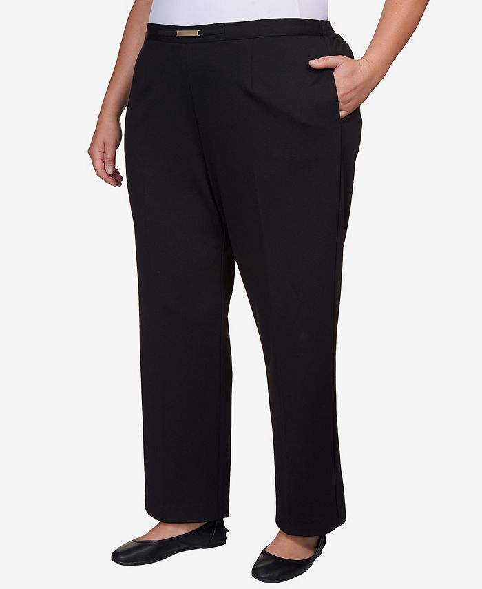 Alfred Dunner Plus Size Park Place Stretch Knit Short Length Ponte ...