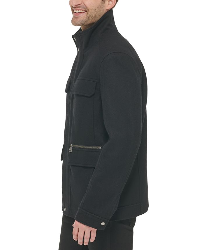 Cole Haan Men's Melton Wool Multi-Pocket Field Coat - Macy's