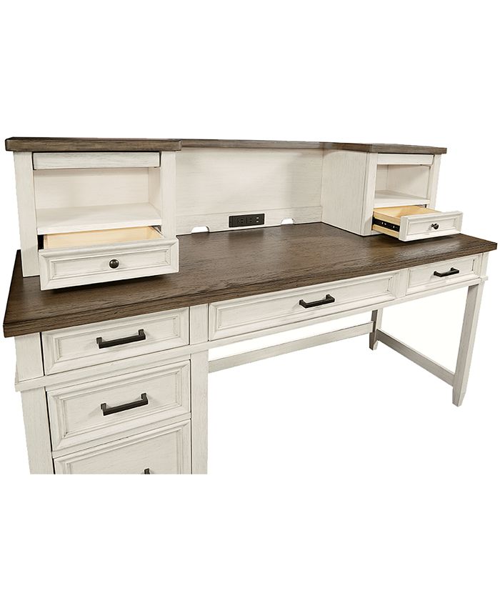 Furniture Dawnwood Pedestal Desk and Return - Macy's