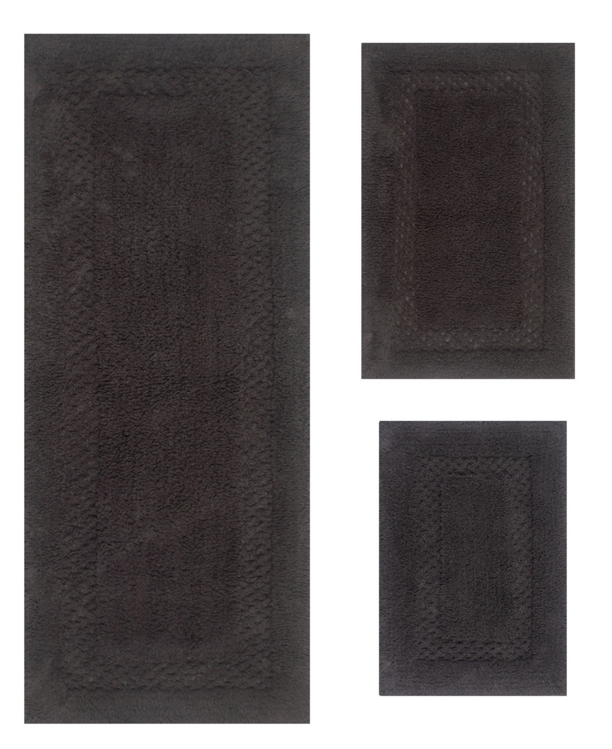Click here for Home Weavers Classy 3-Pc. Bath Rug Set - Gray prices