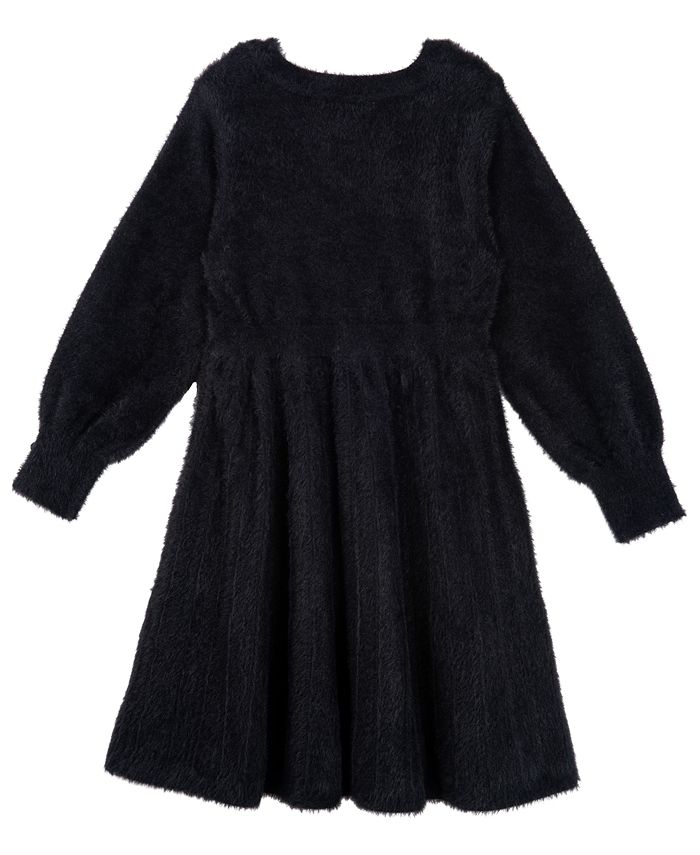 Rare Editions Little Girls Long Sleeve Immitation-Pearl Embellished ...