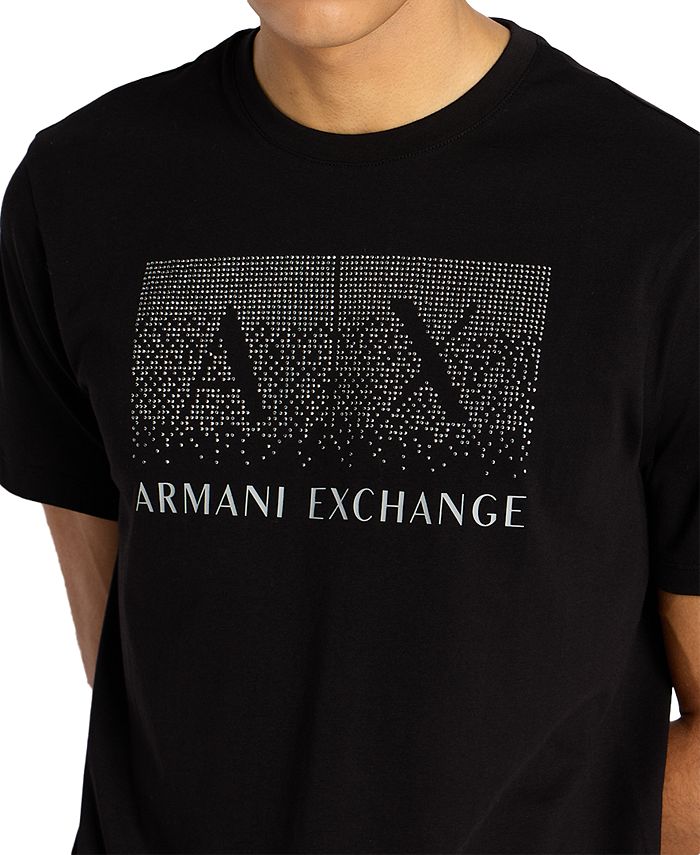A|X Armani Exchange Men's Regular-Fit Cotton Jersey Rhinestone Box A|X ...