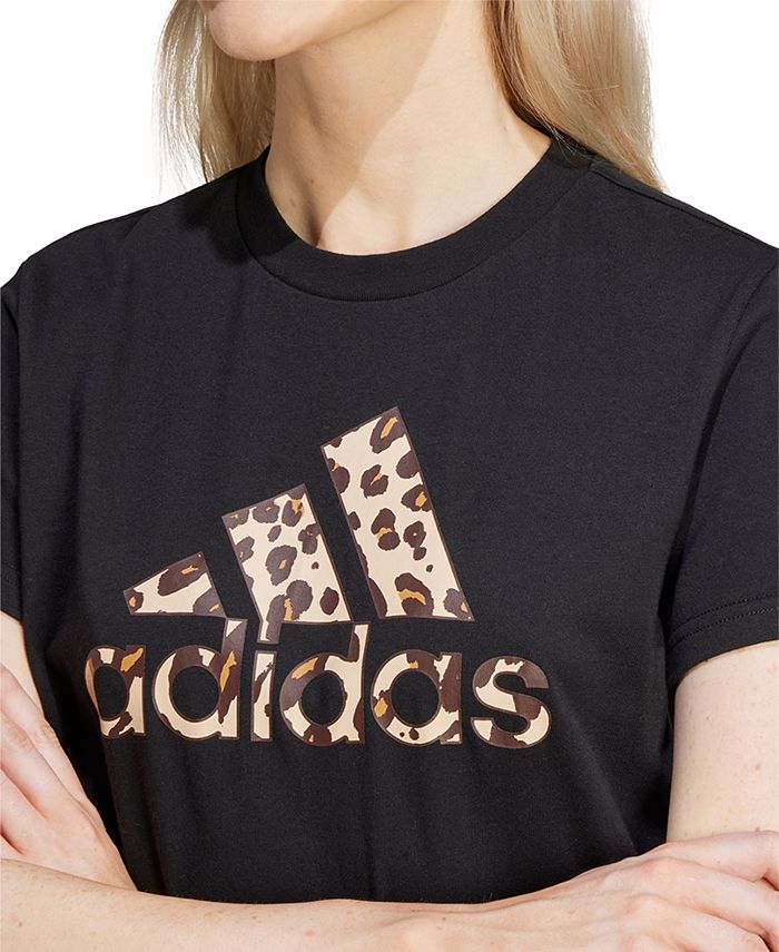 adidas Women's Animal-Print Logo T-Shirt - Macy's