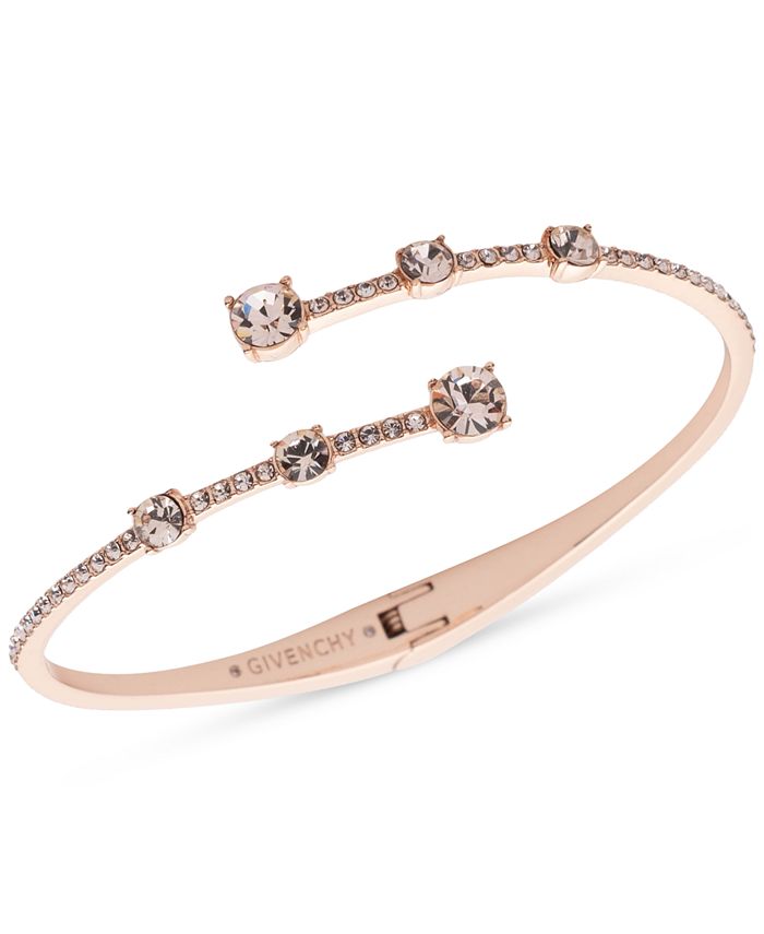 Givenchy Crystal Pavé Bypass Bangle Bracelet - Macy's