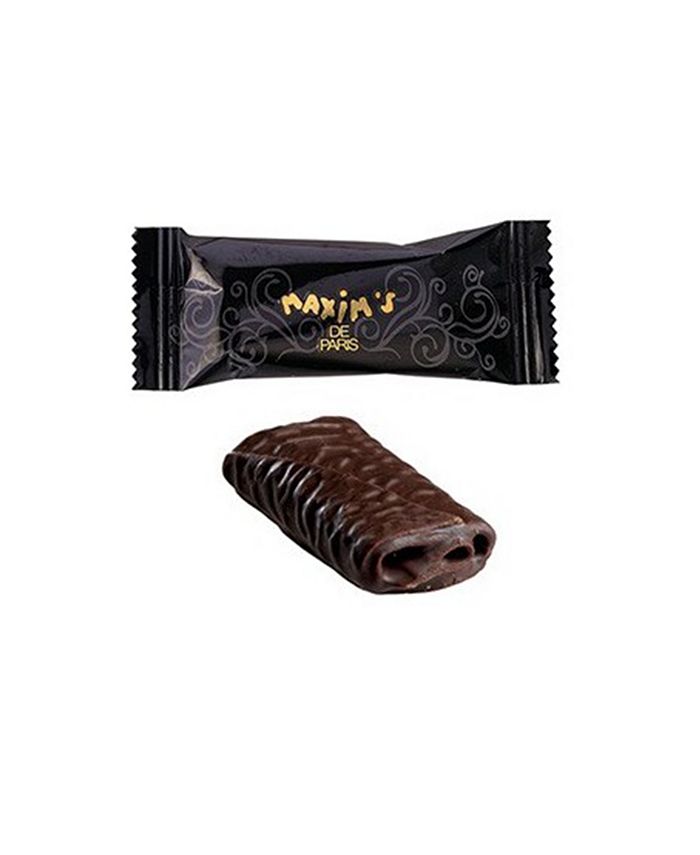 Maxim's De Paris Tin Box Dark Chocolate Crepe Lace Cookies, 16 Piece ...
