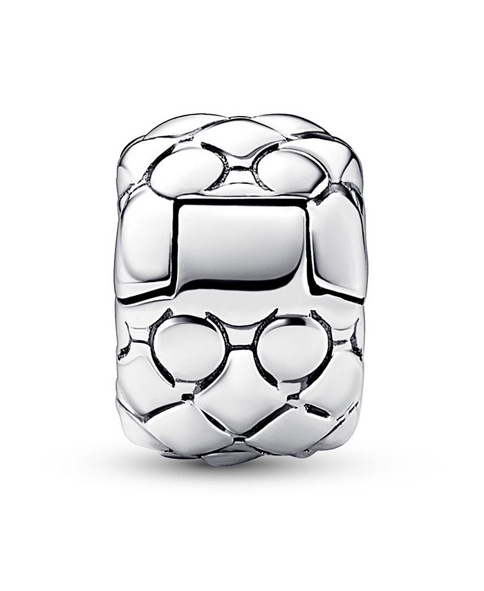 Pandora Sterling Silver Studded Clip Charm - Macy's