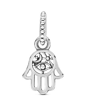 Pandora Sterling Silver Protective Hamsa Hand Dangle Charm - Macy's