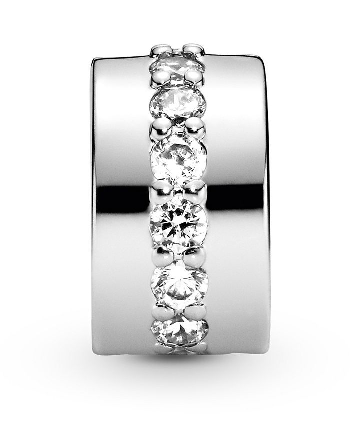 Pandora Cubic Zirconia Clear Sparkling Row Clip Charm - Macy's