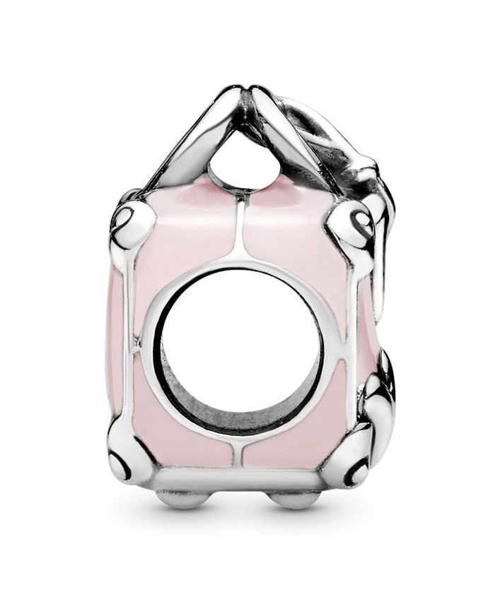 Pandora Sterling Silver Pink Travel Bag Charm - Macy's