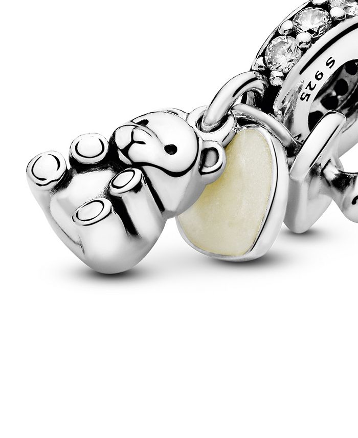 Pandora Cubic Zirconia Baby Teddy Bear Dangle Charm - Macy's
