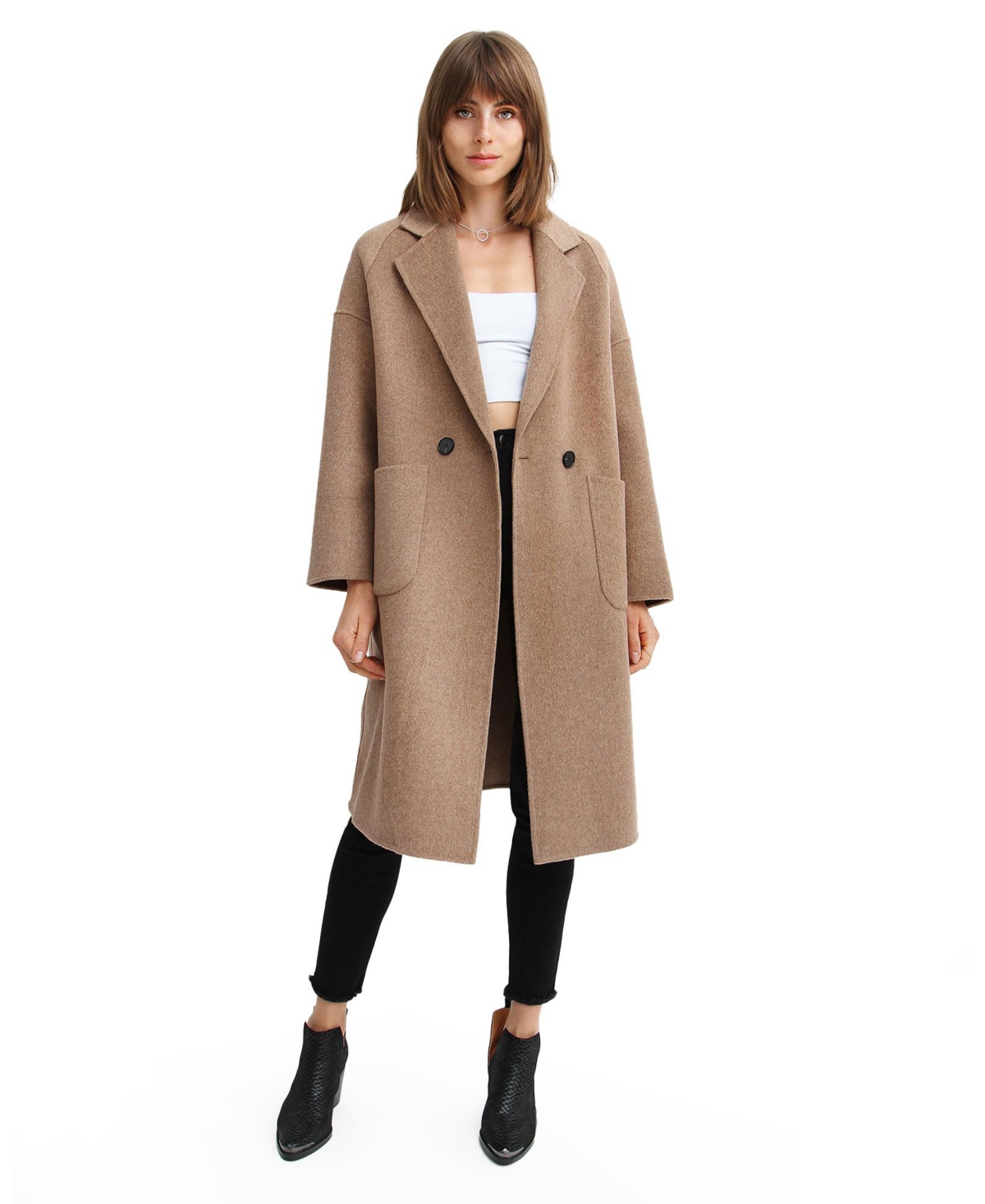 Click here for Belle & Bloom Womens Publisher Double Breasted Woo... prices