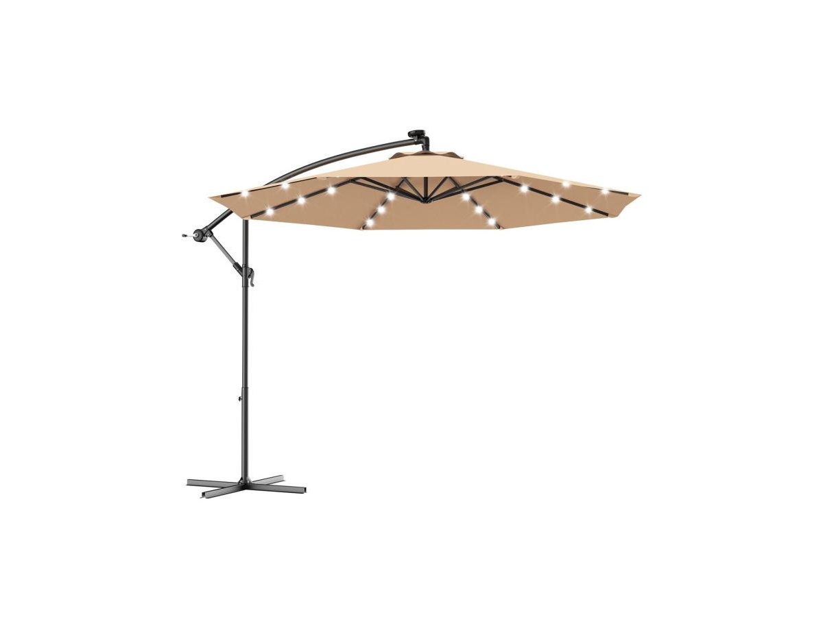 Click here for 10 ft Patio Hanging Solar Led Umbrella Sun Shade w... prices