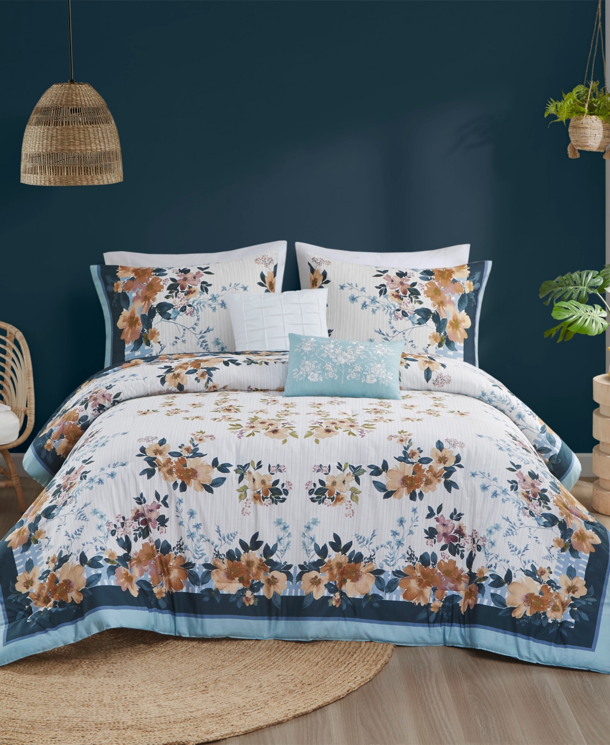 Click here for Madison Park Jules Cotton Floral 5-Pc. Comforter S... prices