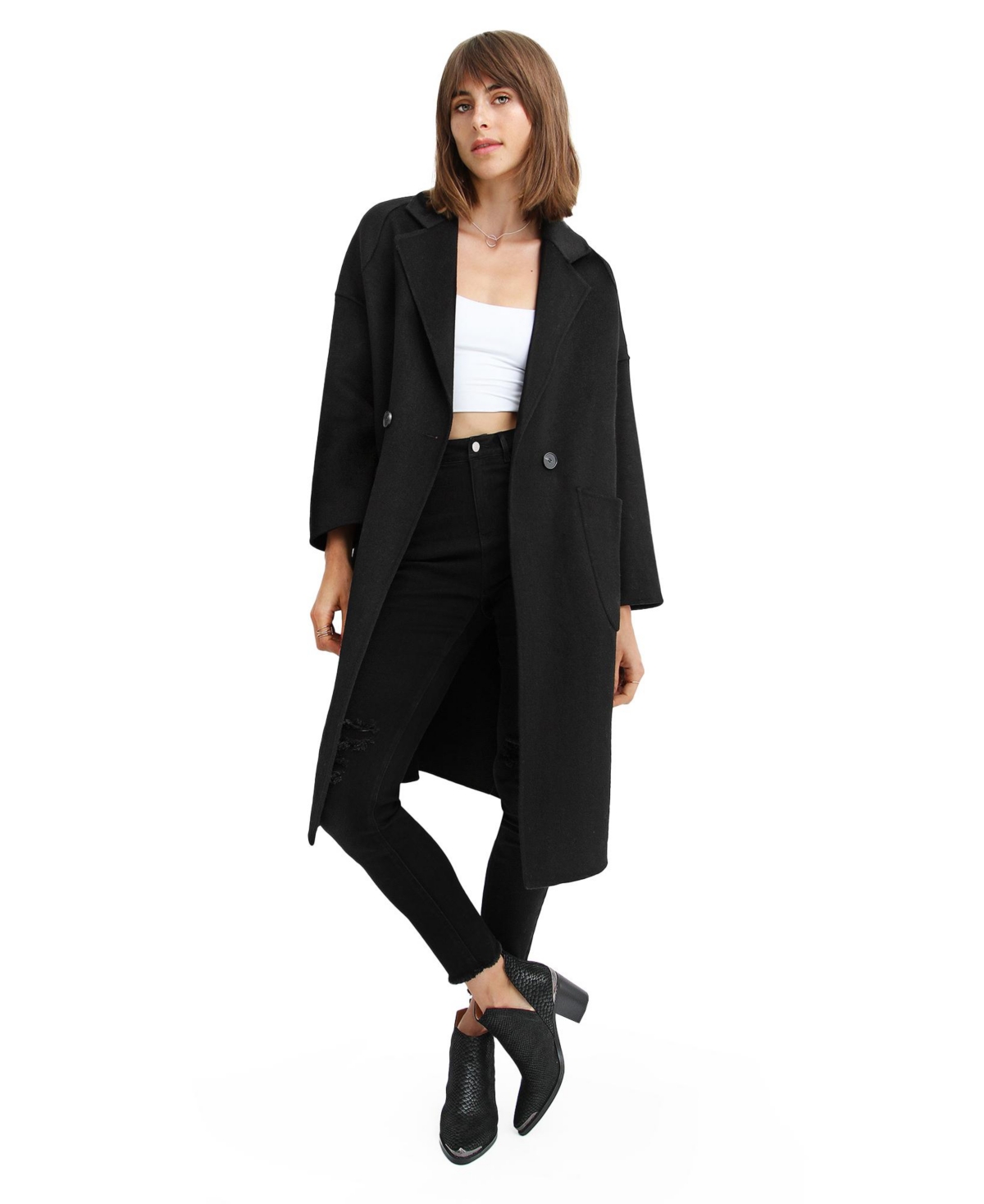 Click here for Belle & Bloom Womens Publisher Double Breasted Woo... prices