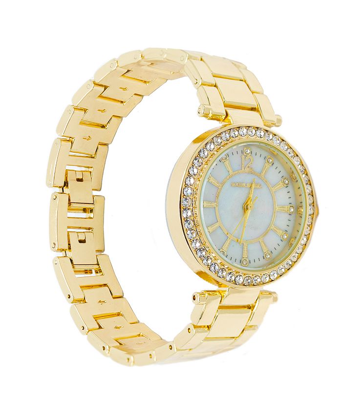 Jessica Carlyle Women's Quartz Gold-Tone Watch 32mm Gift Set, 4 Pieces ...