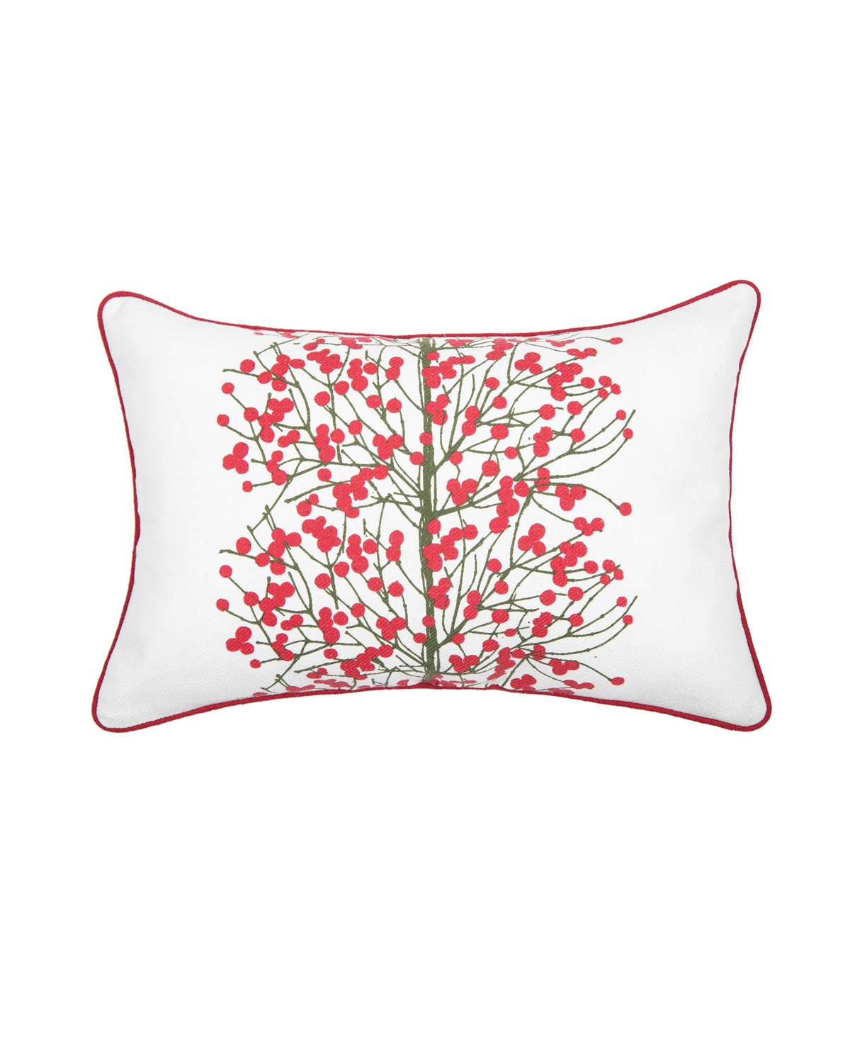 Click here for Berries Tree Printed Throw Pillow - White prices