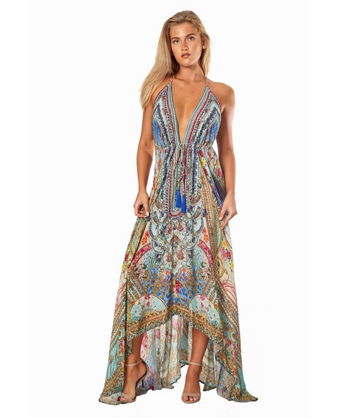 La Moda Clothing Women's Maxi halterneck dress - Macy's