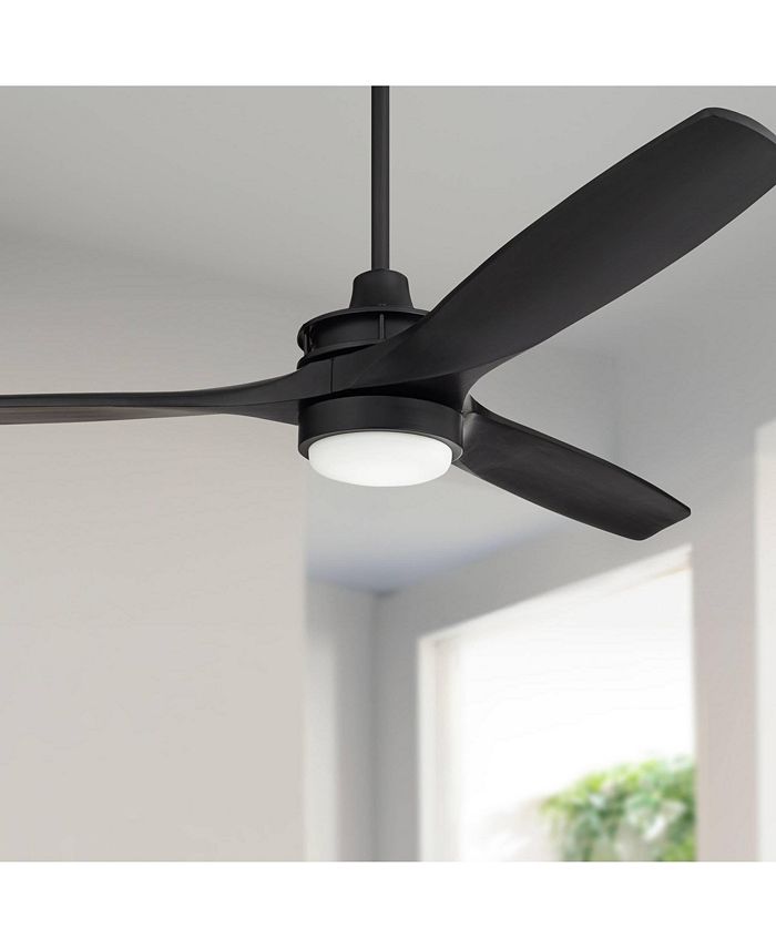 Casa Vieja 52" Windspun Modern 3 Blade Ceiling Fan with Dimmable LED ...