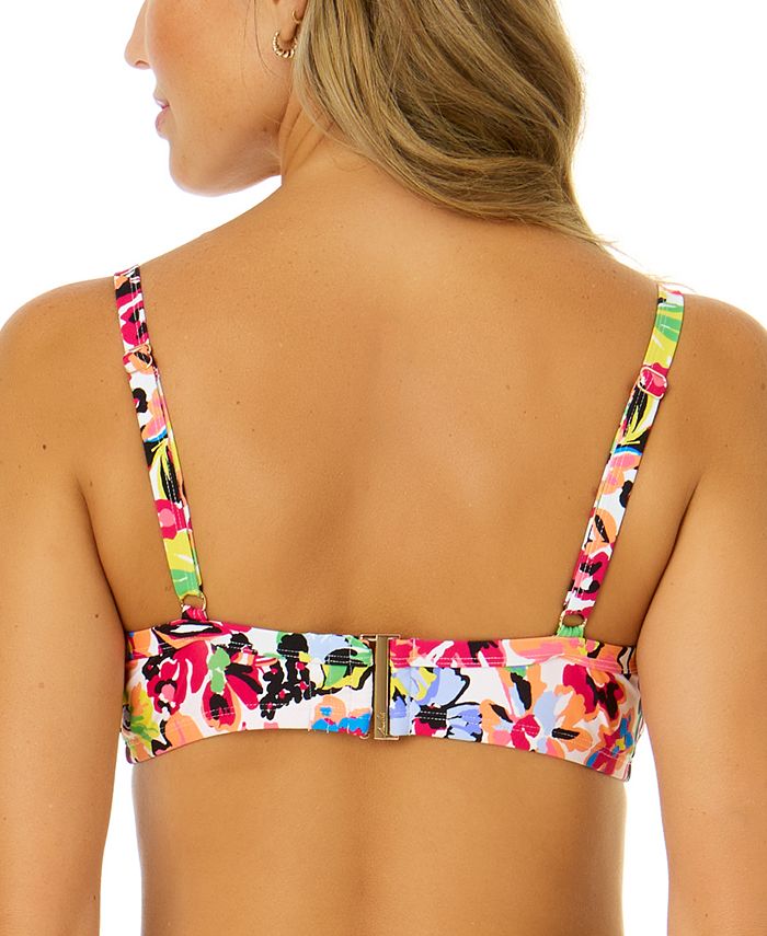 Anne Cole Womens Floral Print Twist Front Underwire Bikini Top Macys