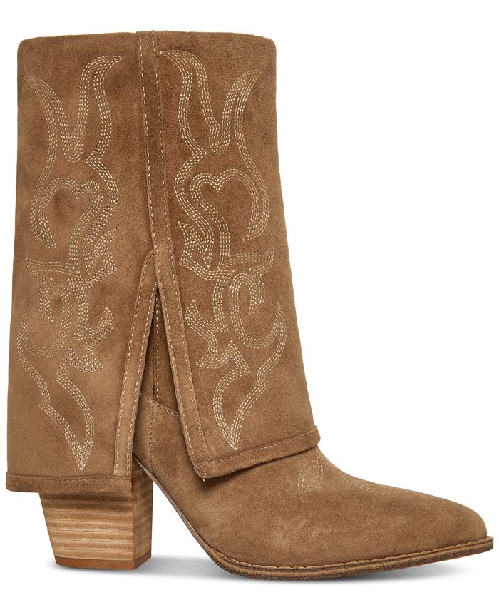 Steve Madden Women's Layne Foldover Cuffed Cowboy Boots - Macy's