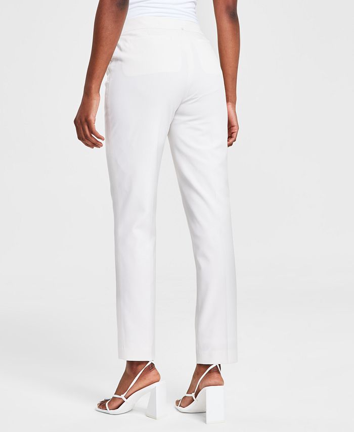 Bar III Women's Solid Straight-Leg Mid-Rise Pants, Created for Macy's ...