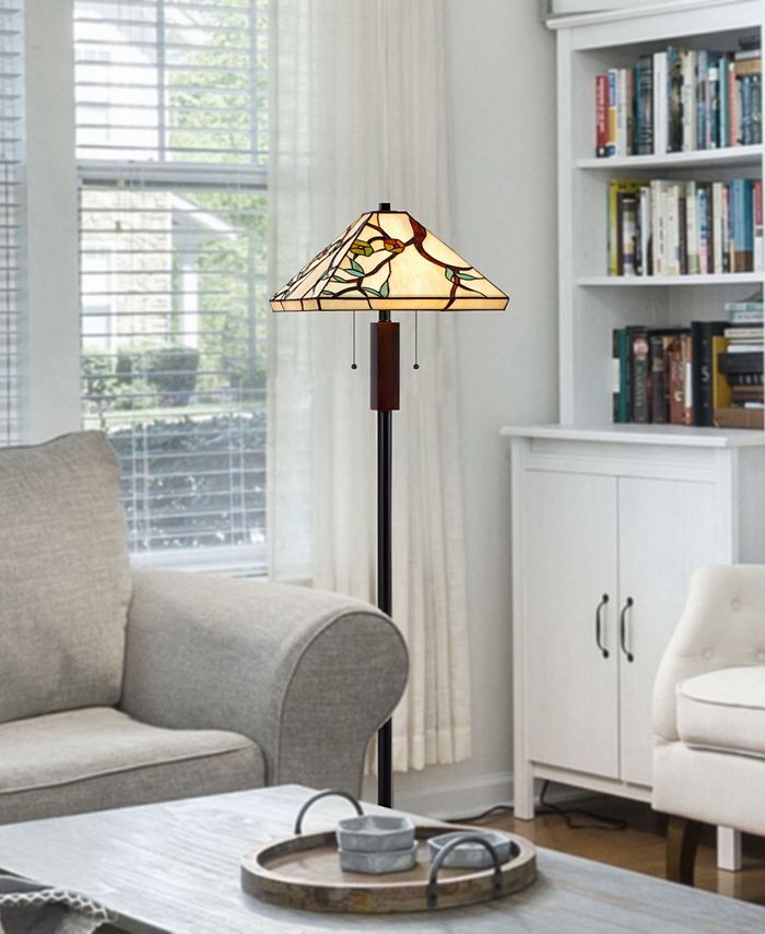 Cal Lighting 60" Height Metal and Resin Floor Lamp - Macy's